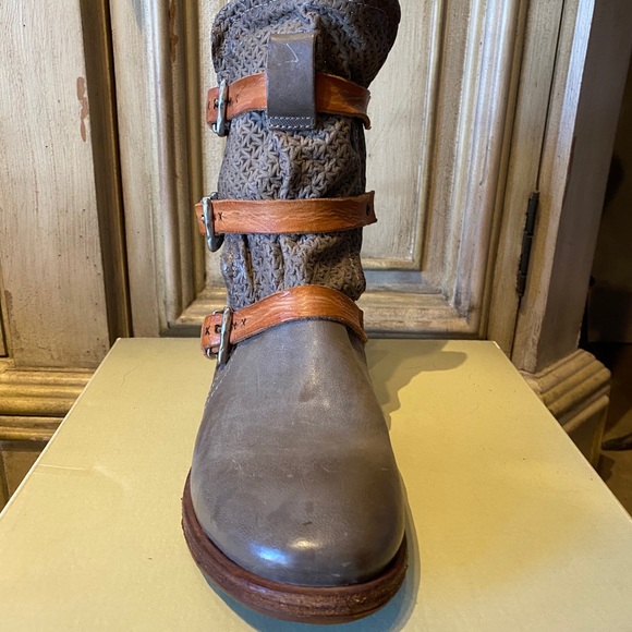 AS98 | Shoes | As98 Italian Leather Boots Topanga Khakinatural | Poshmark
